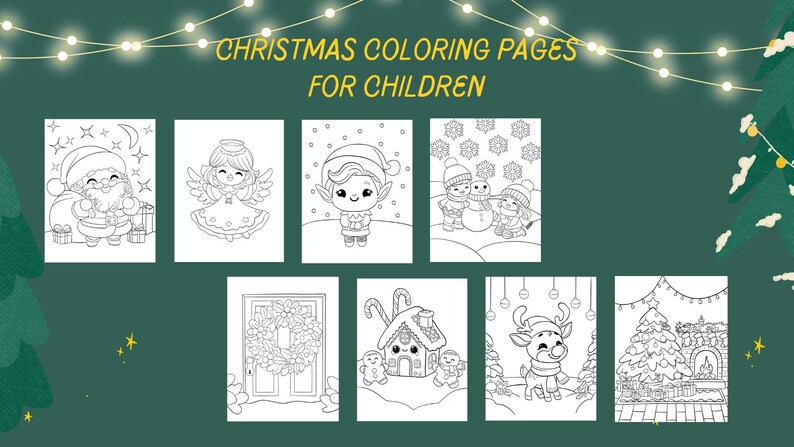 Christmas Coloring Pages for Kids – 8 Printable Holiday Coloring Sheets ...