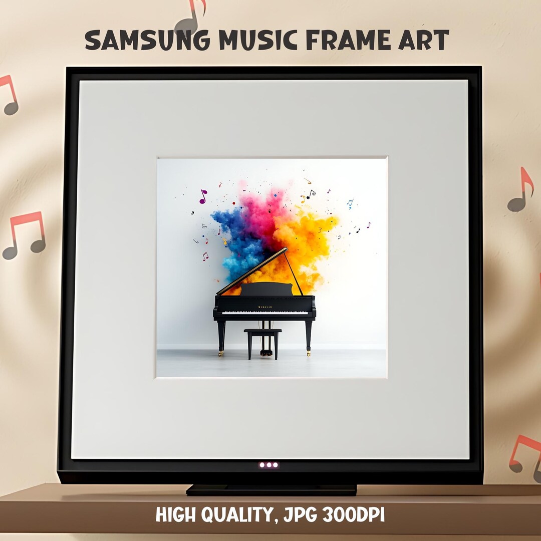 Samsung Music Frame Art | Grand Piano Wall Art | Abstract Music Decor ...