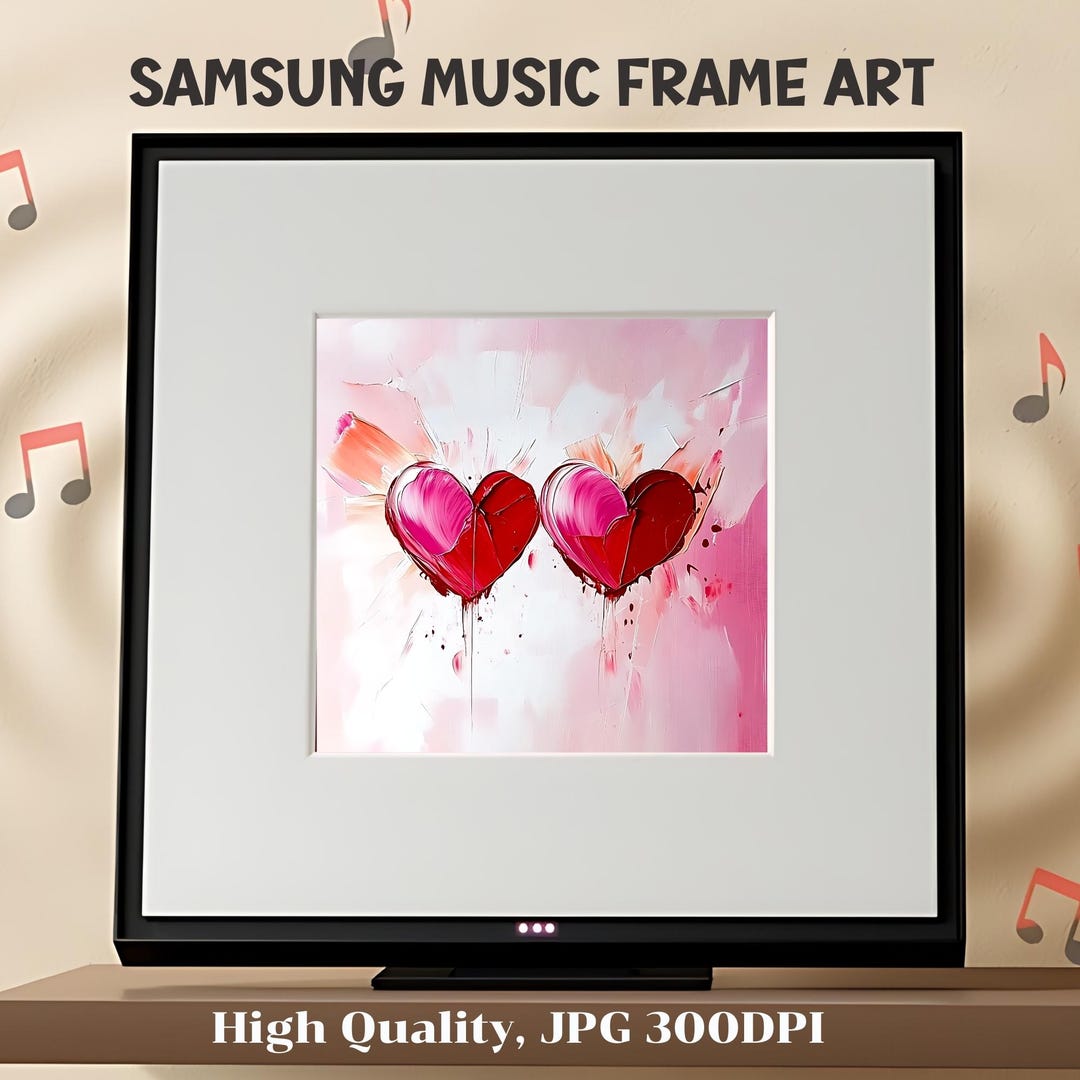 Samsung Music Frame Art | Abstract Heart | Valentine's Day Decor ...