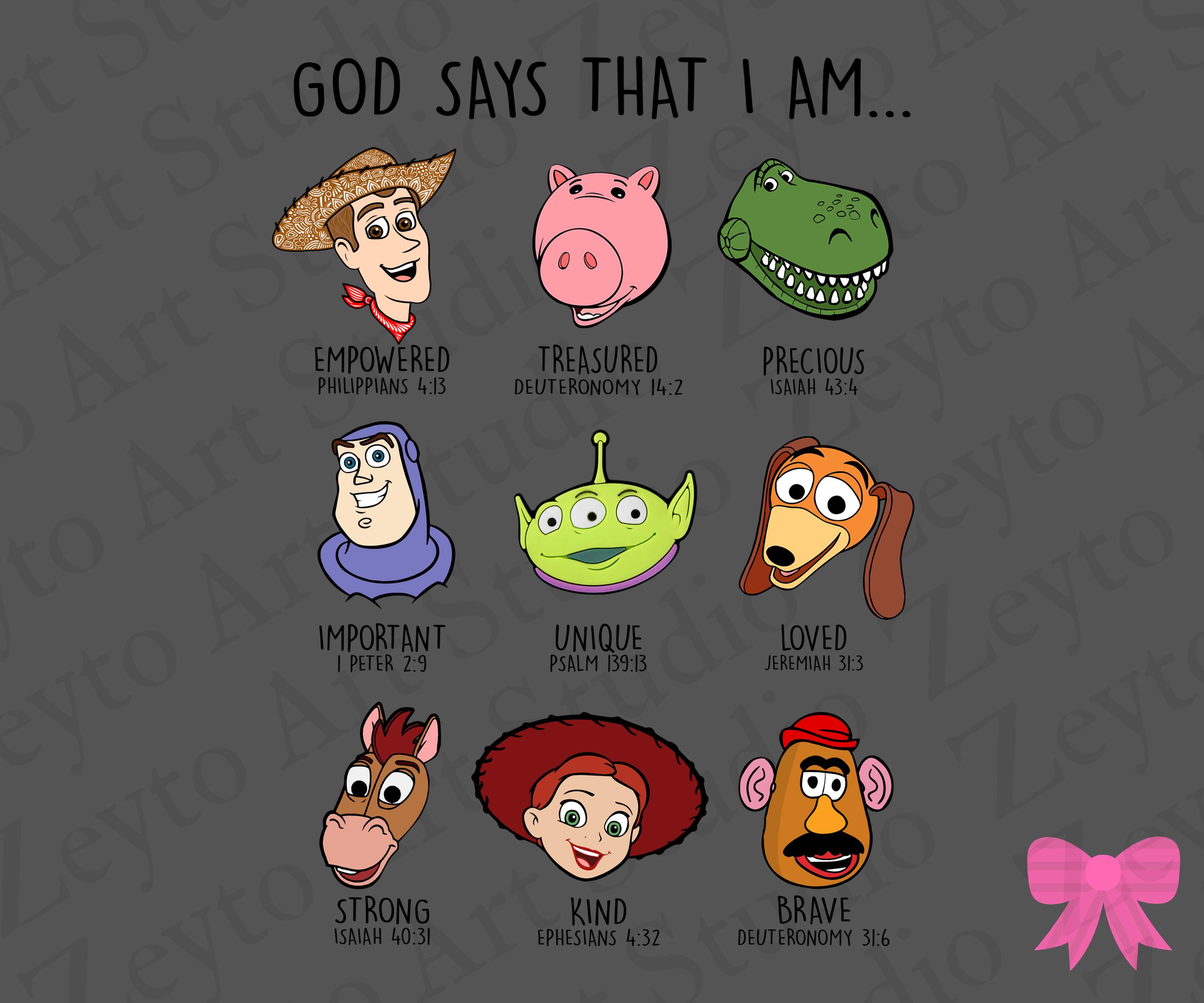 God Says I Am PNG | Christian Faith Quote Clipart | Religious Digital ...