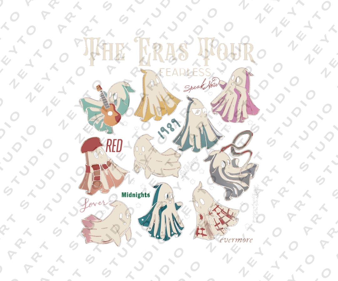 The Eras Tour Cute Ghost Png Svg, Ghost Eras, Fan Png, Speak Now Png ...