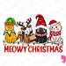 Meowy Christmas PNG SVG | Cute Cat Holiday Clipart | Funny Kitty ...