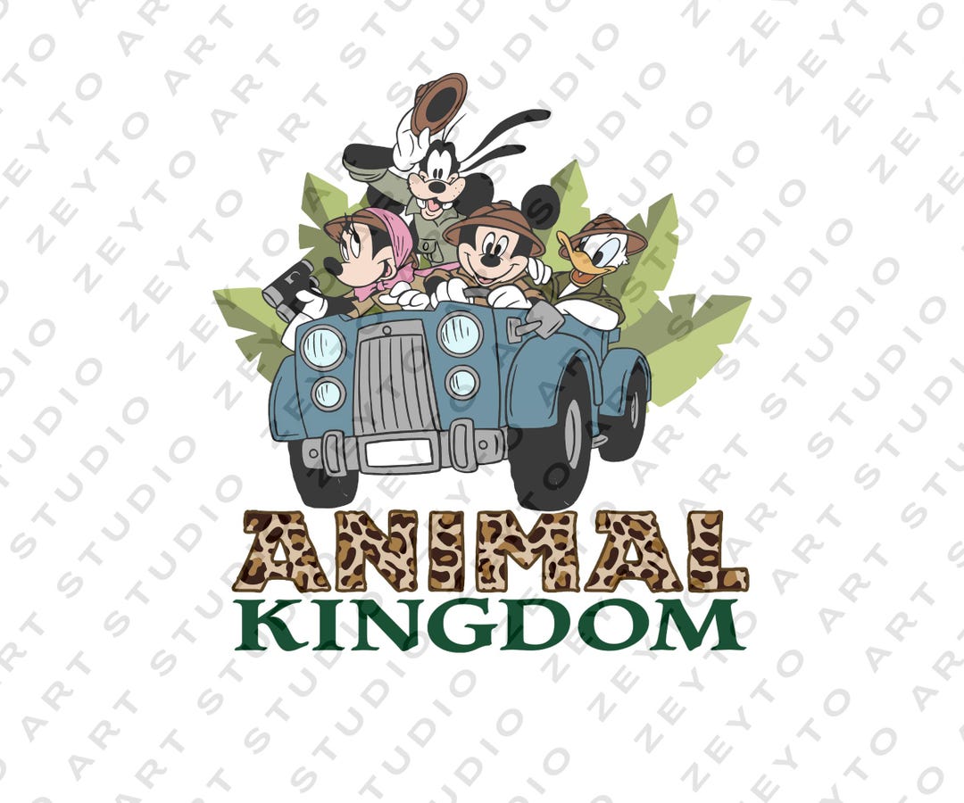 Animal Kindom Bundle Png Svg, Family Safari Tour Svg, Leopard Mouse ...