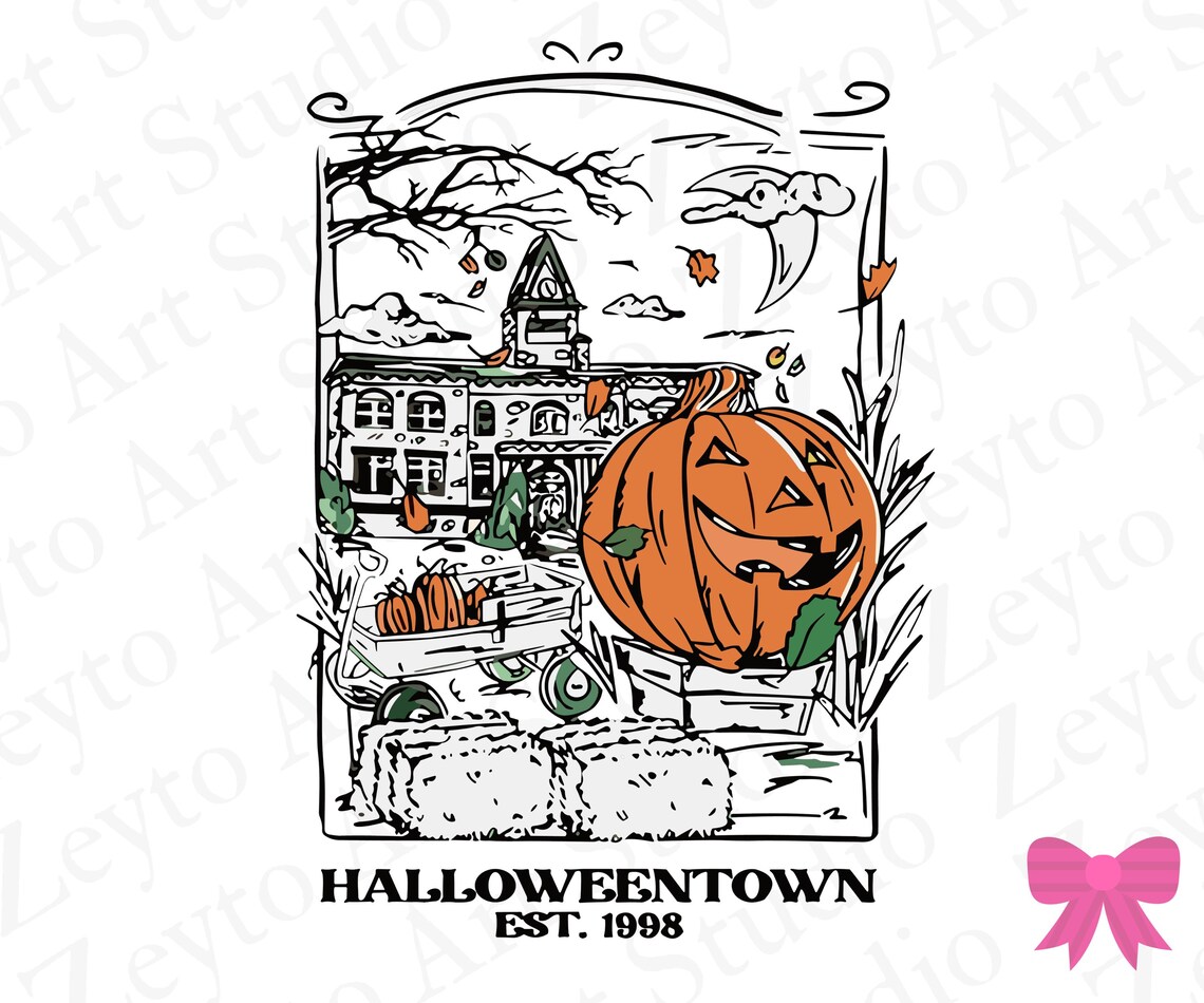 Halloween Town SVG PNG, Spooky Town Digital Download Design, Magical ...
