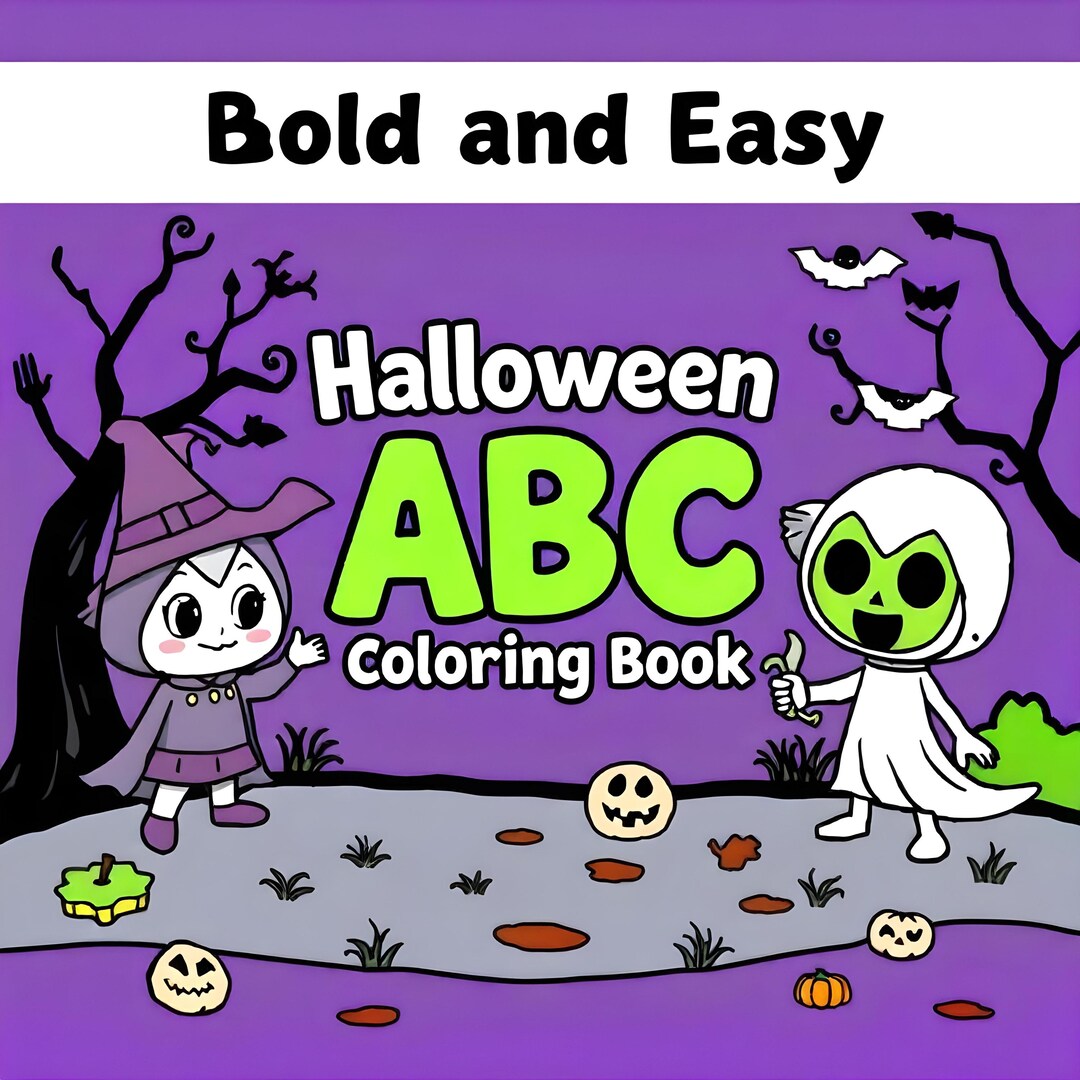 Spooky ABC Magic – Halloween Alphabet Coloring Adventure for Kids - Etsy