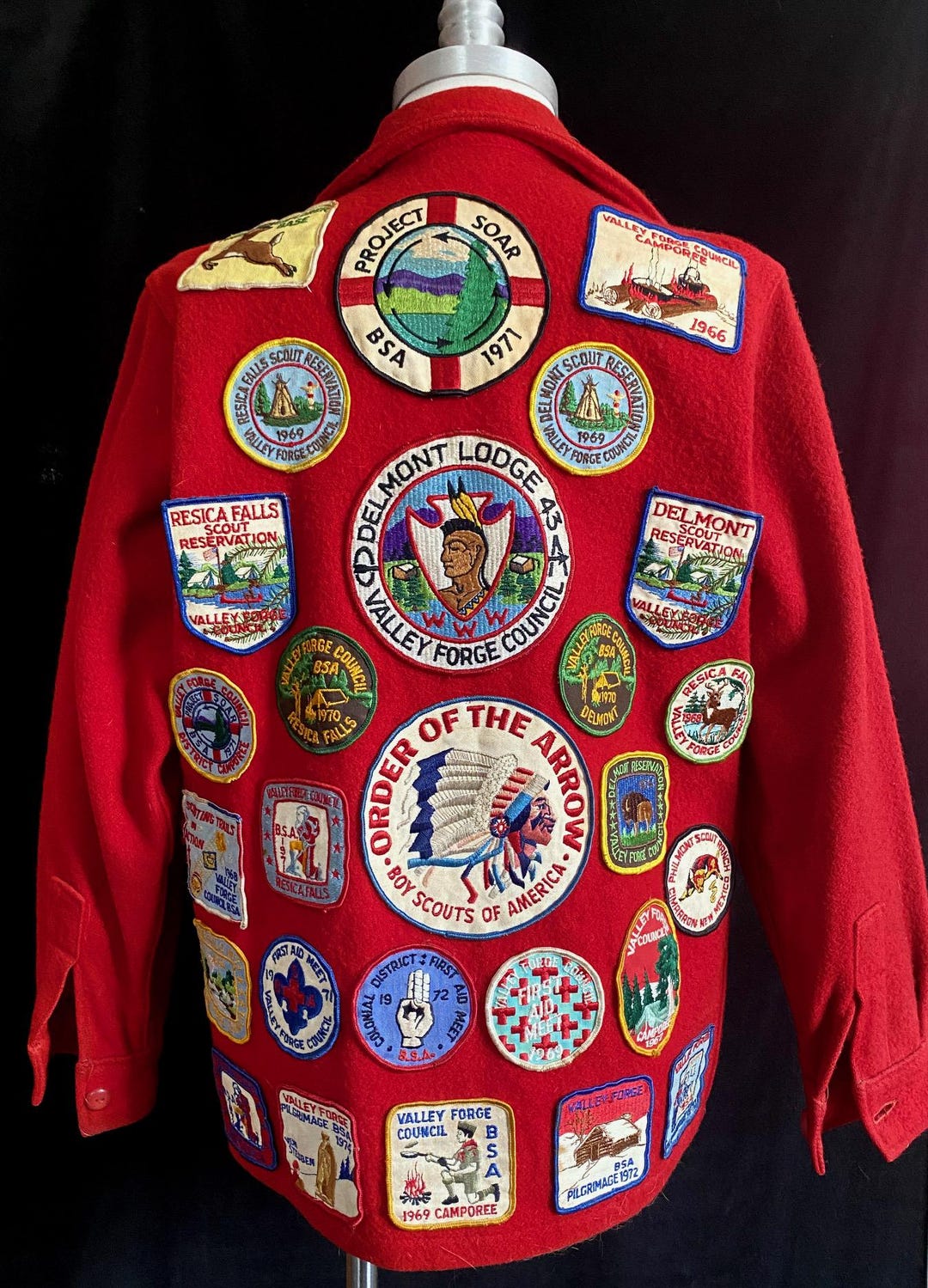 1960s-1970s, Vintage, Boy Scouts of America, Red Wool, Camp Coat ...