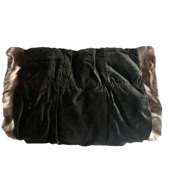 Oversized, Victorian Muff, Edwardian, Large Velvet an… - Gem