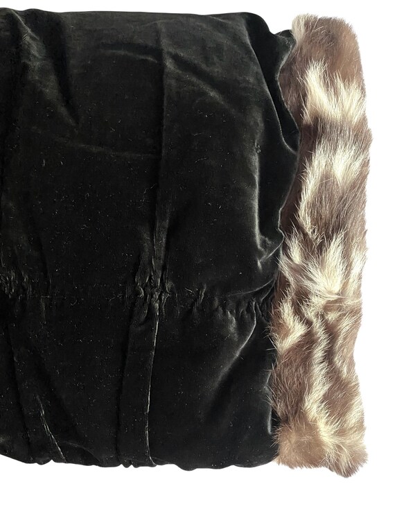 Oversized, Victorian Muff, Edwardian, Large Velvet an… - Gem