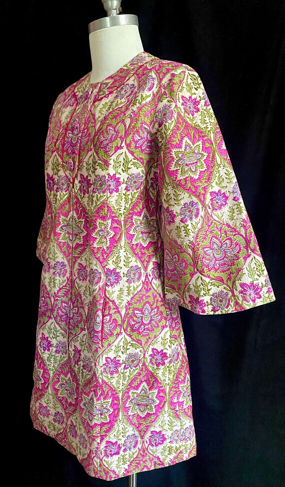 1960s, Vintage, Bohemian, Hippie, Indian Print, Robe,… - Gem