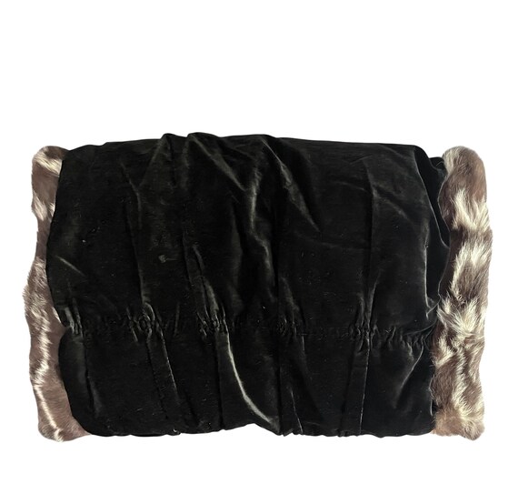 Oversized, Victorian Muff, Edwardian, Large Velvet an… - Gem