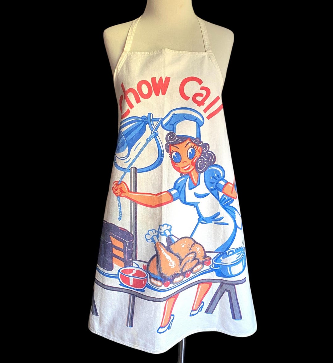 Vintage, Apron, 1950s, Chow Call, Novelty Gag Apron, BBQ, Cookout - Etsy