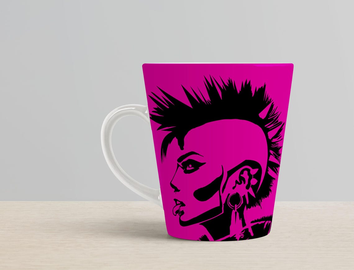 Punk Woman Stencil: Reusable Vector Cutting File (digital Download) - Etsy