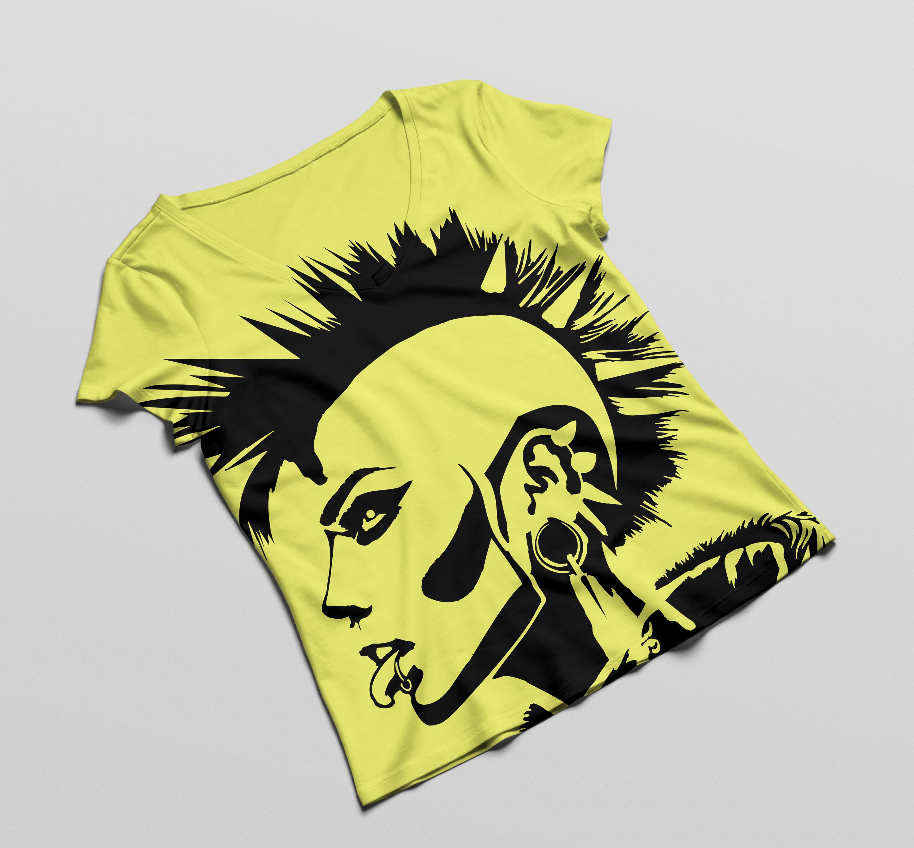 Punk Woman Stencil: Reusable Vector Cutting File (digital Download) - Etsy