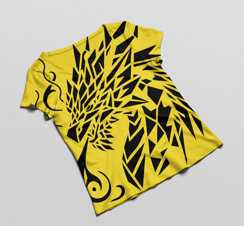 Dragon Digital Stencil | Printable Dragon Illustration Stencil for ...