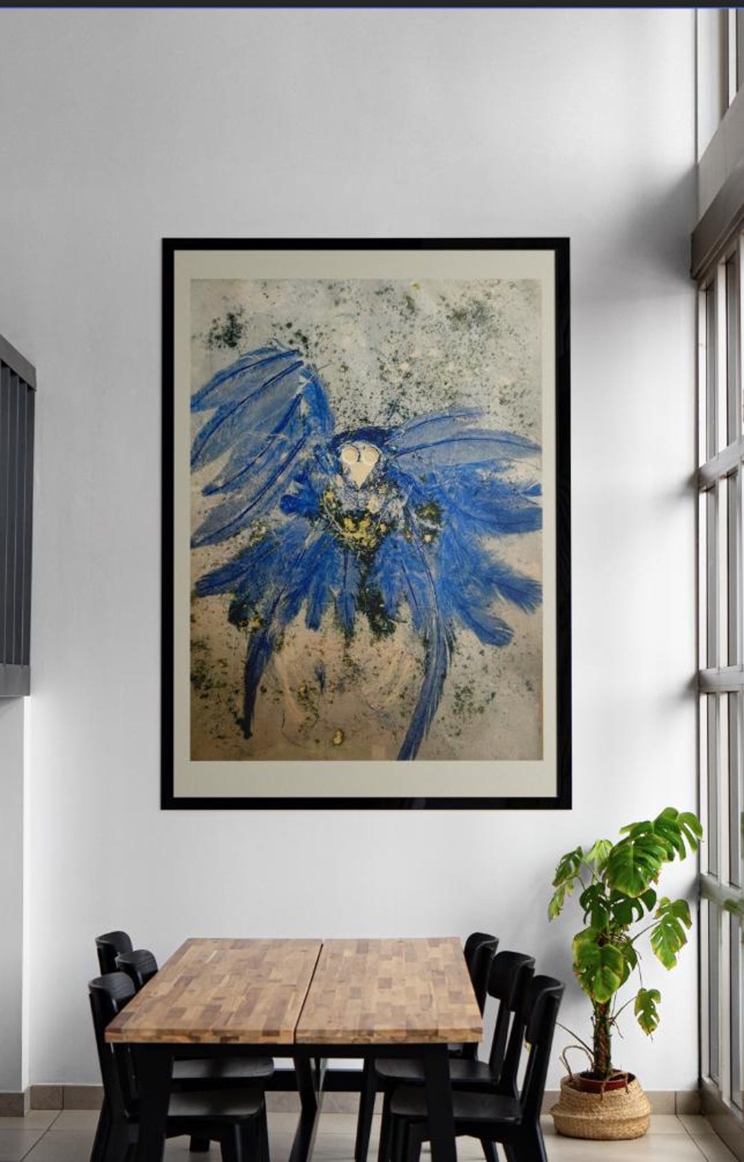 Mystical Bird Mono Print Making Negative Print Impression Digital ...