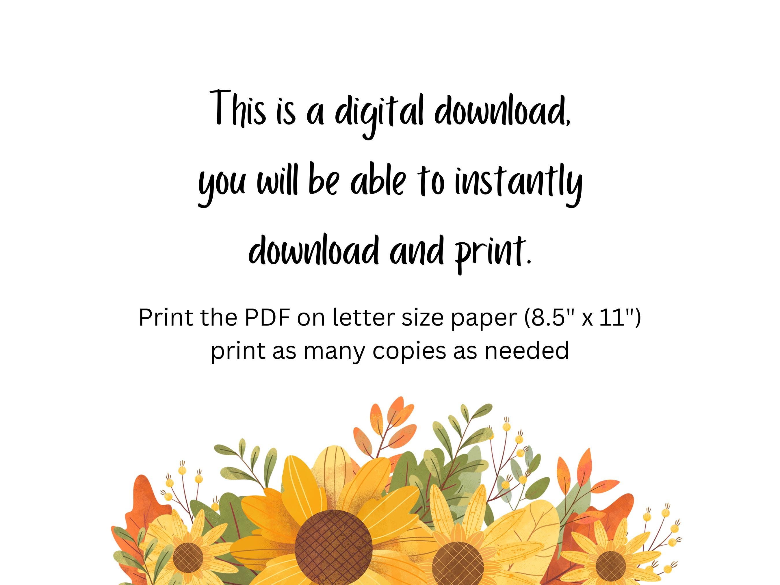 Thanksgiving Printable Game, Fall Activity, Fall Game for Kids and ...