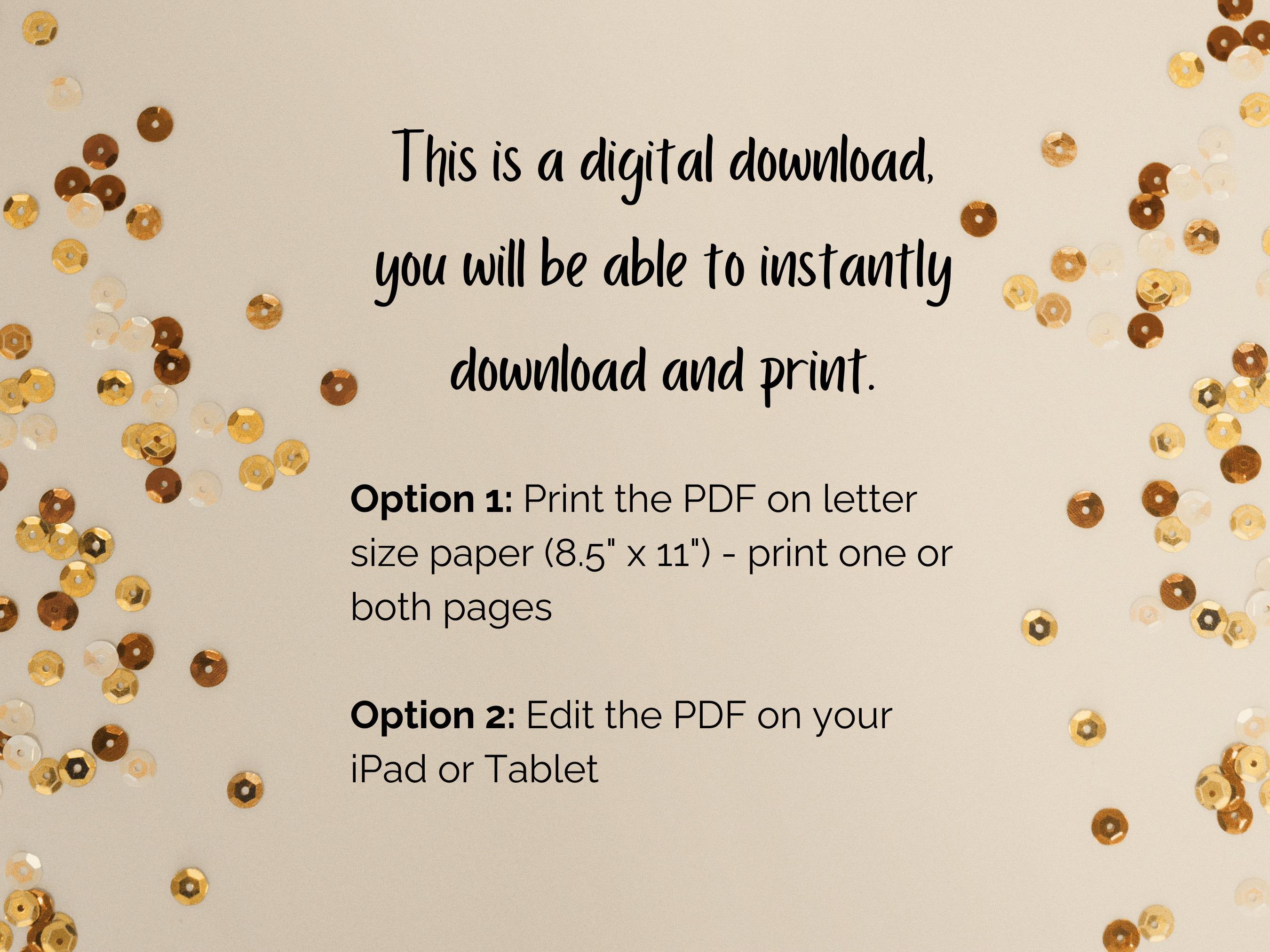 PDF Birthday Tracker, Birthday Calendar, Birthday List PDF, Birthday ...