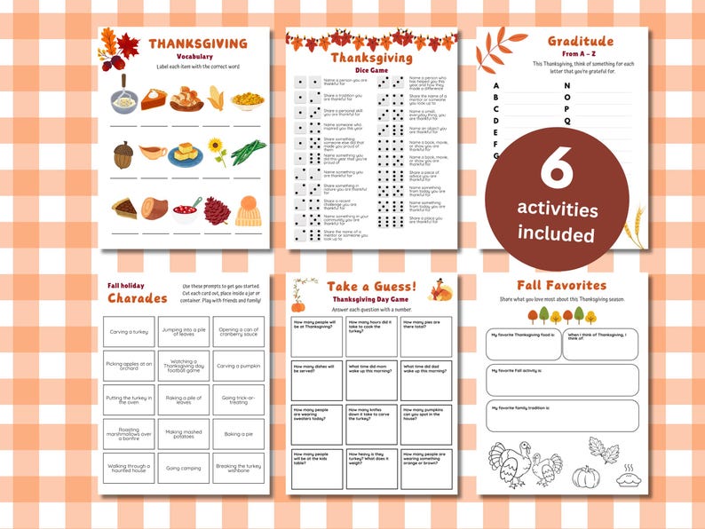 Thanksgiving Printable Game, Fall Activity, Fall Game for Kids and ...