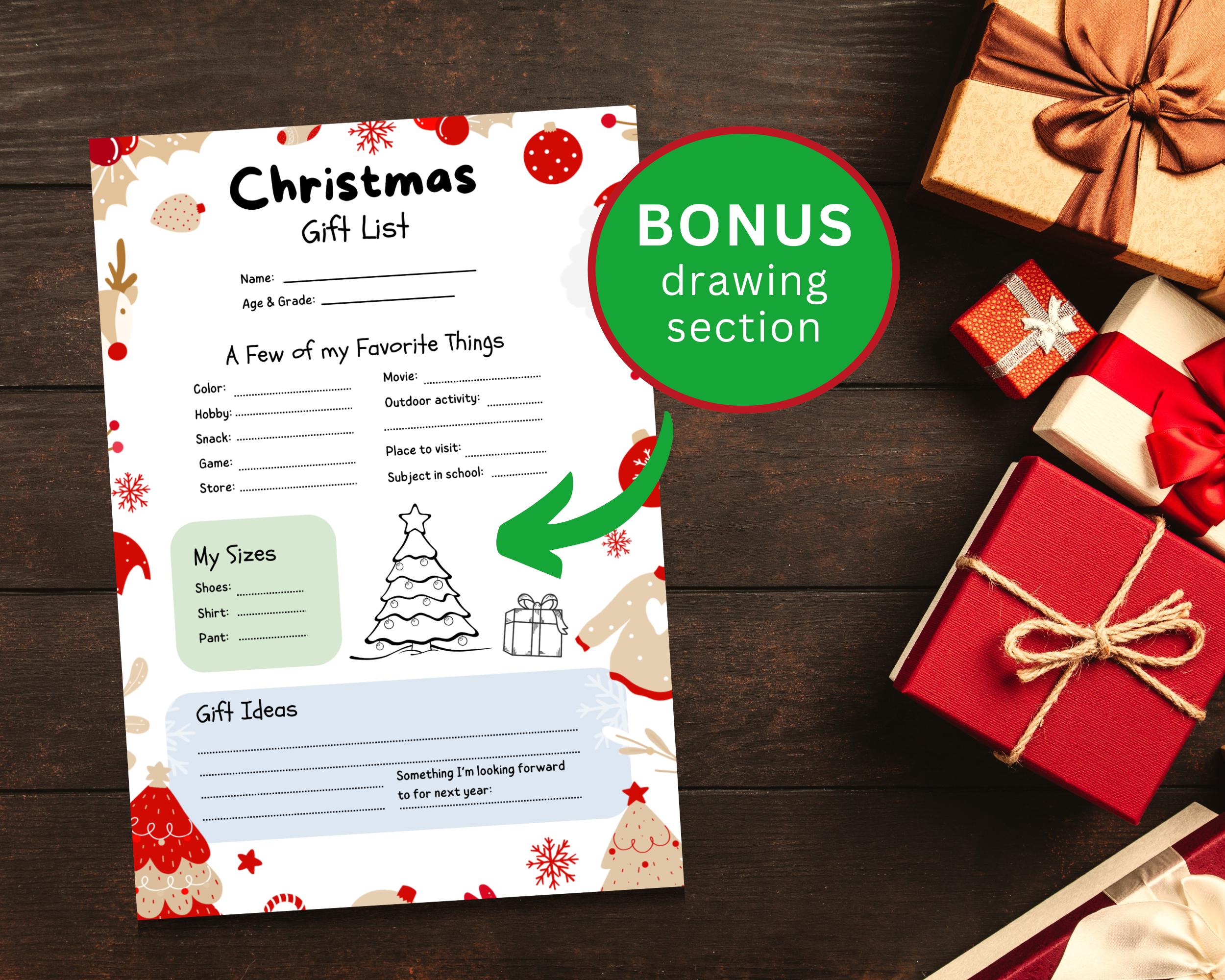 Kids Christmas List, Kids Wish List, Christmas Gift List, Christmas ...