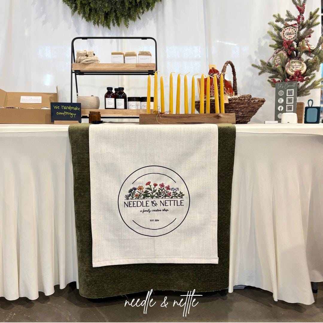 Custom Embroidered Table Runner | Business Logo Table Runner | Vendor ...