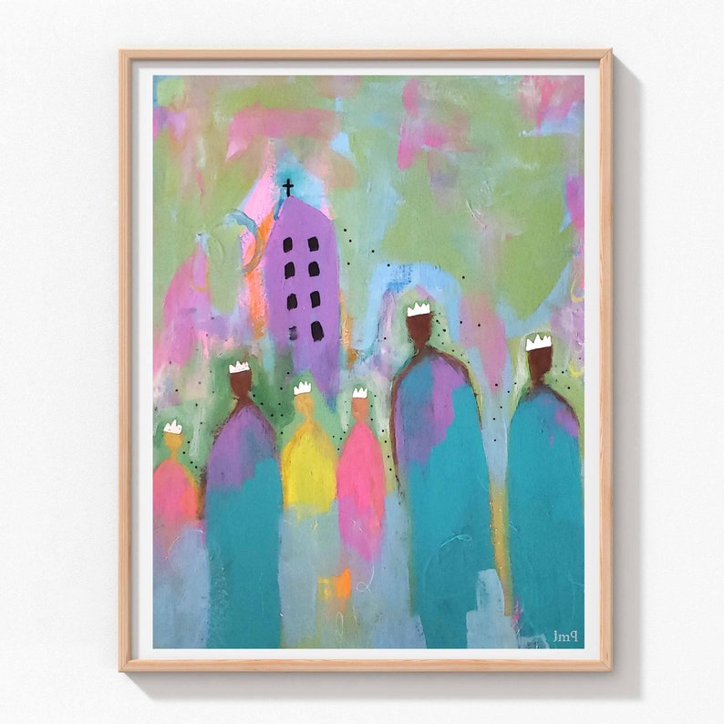 Christian Art Painting Purple Church Diverse Church Multiethnic Church ...