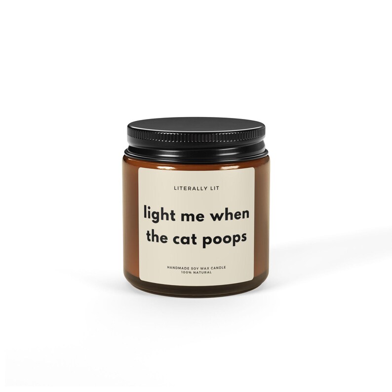 Soy Candle, Funny Candle, Cat Lover Gift, Hand Poured Candle, Light Me ...