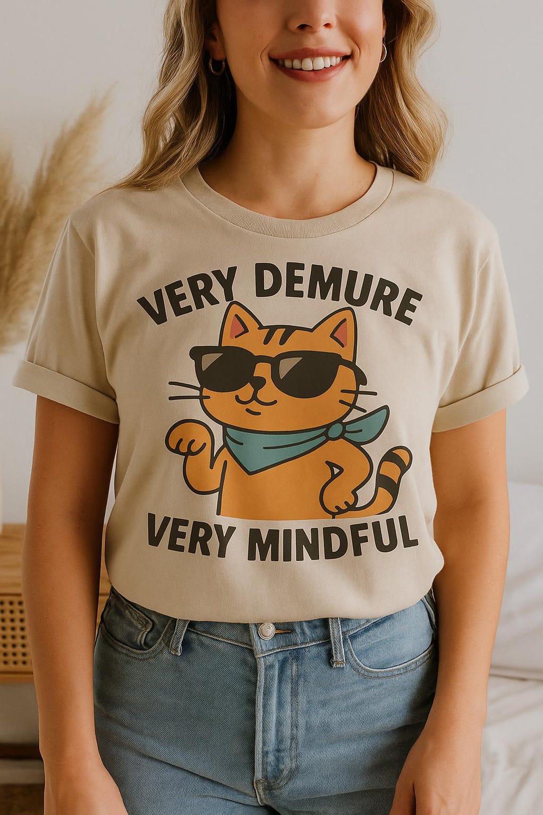 Chic Cat in Shades: Very Demure, Very Mindful T-shirt - Etsy