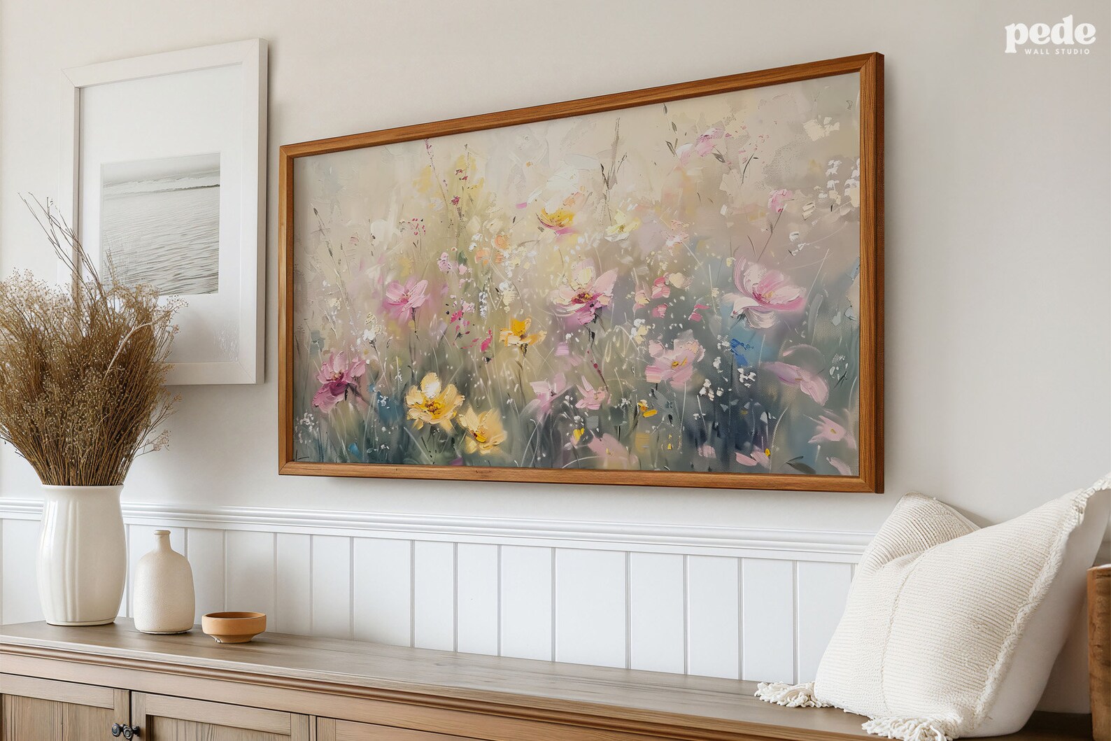 Frame Tv Art, Botanical Art, Oil Painting, Wildflowers, Spring Tv Art ...