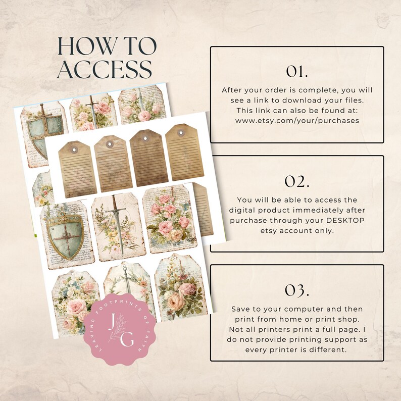 Armor of God Junk Journal Tags | Christian Ephemera (digital Download ...