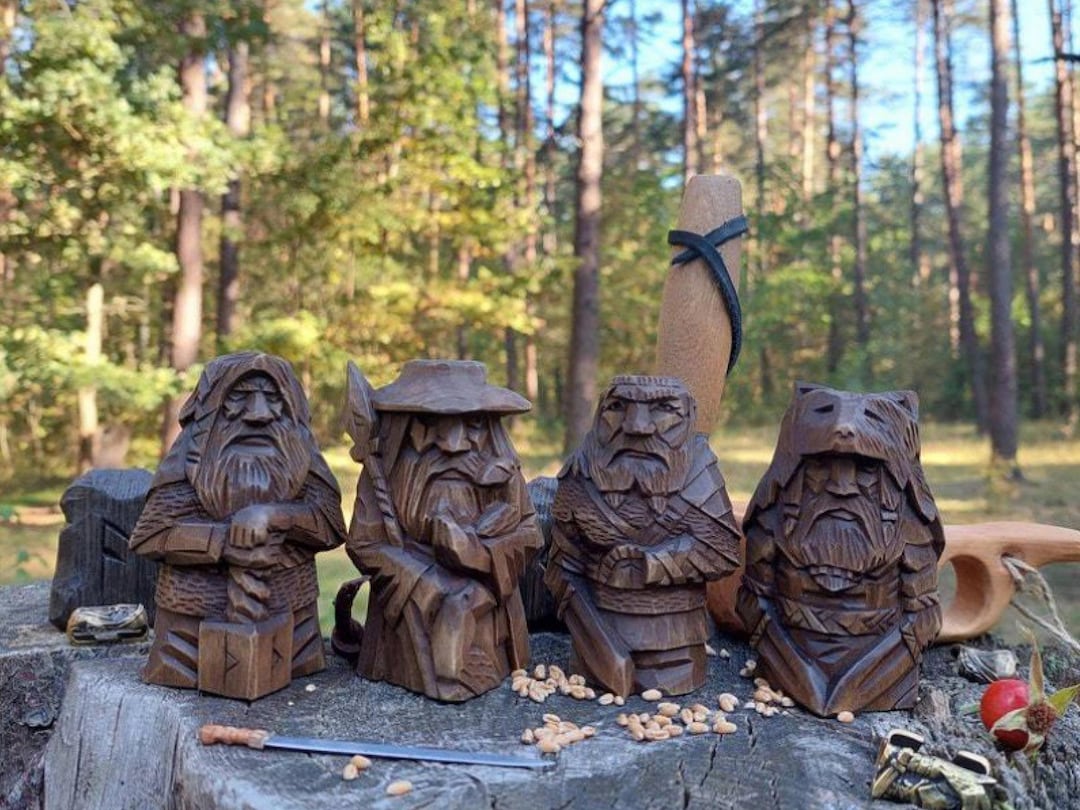 Norse Pagan Resin Viking Statue: Odin, Thor, Tyr, Ulfhednar Ornament - Etsy