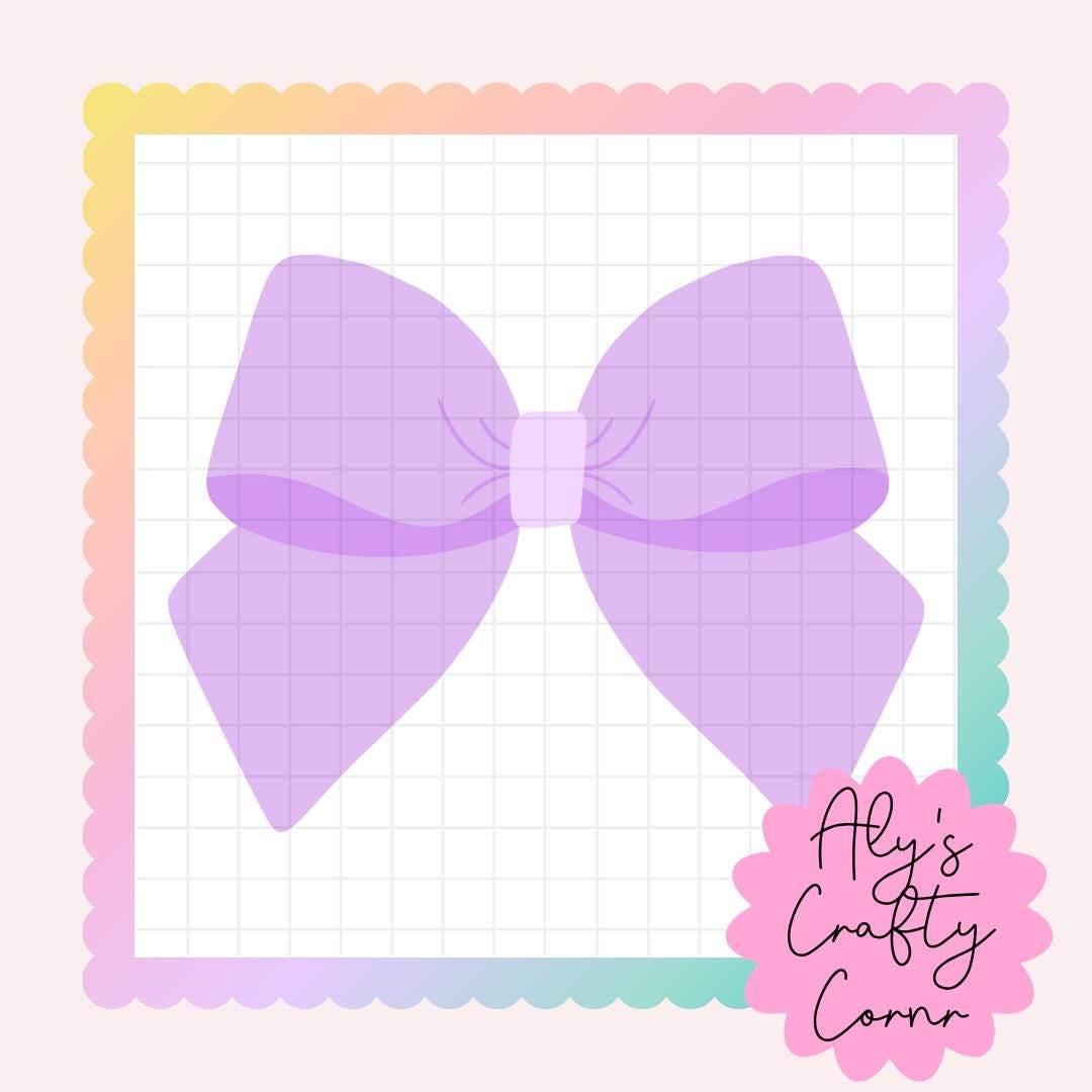 Purple Bow Clipart | Cute Kawaii Bow PNG | Digital Download ...