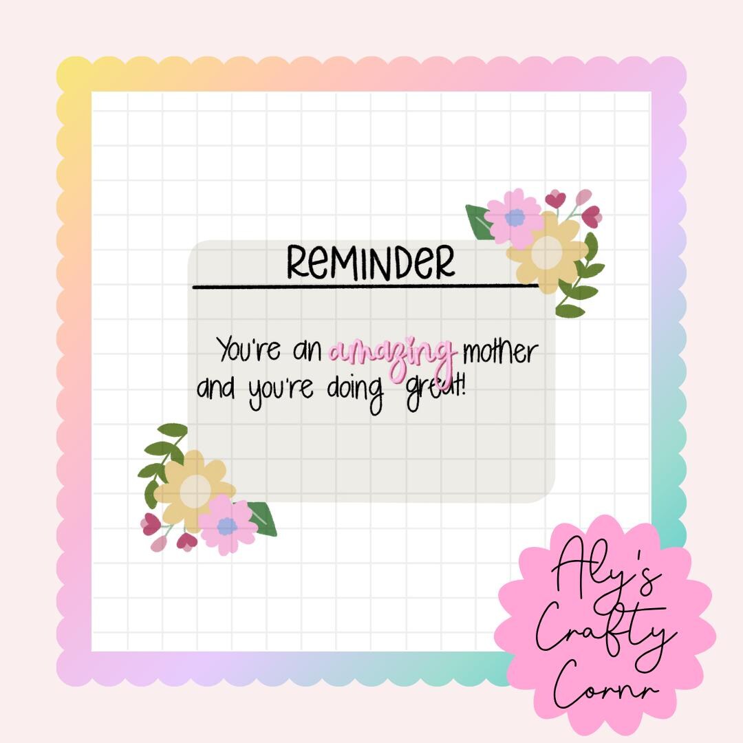 You’re a Great Mom Reminder – Floral Clipart Quote – Positive ...