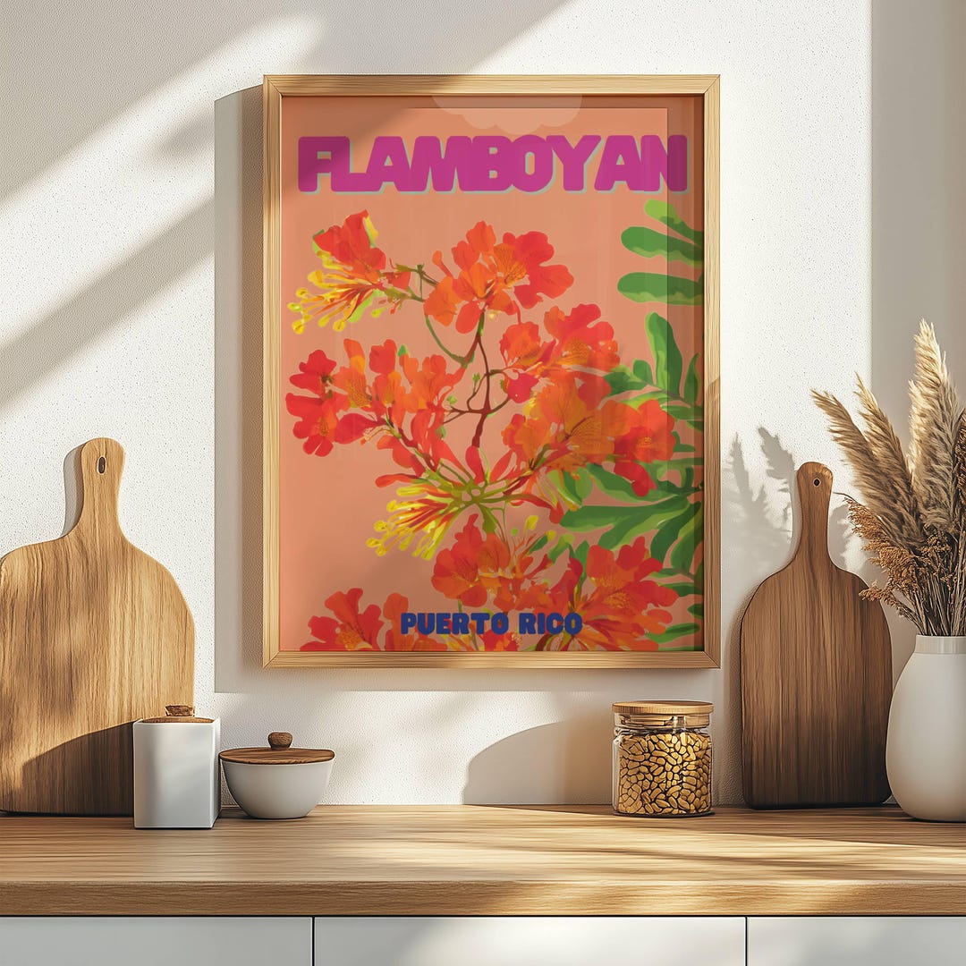 ICONS COLLECTION *flamboyan* / Flamboyan Tree Wall Print - Etsy