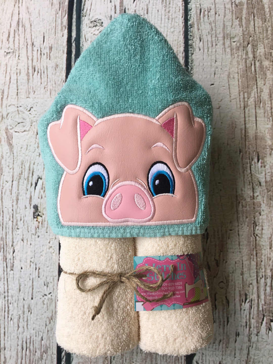 Pig Hooded Towel, Pig Farm Towel, Pool Towel, Bath Towel, Beach Towel ...