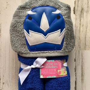 Blue Ranger Hooded Towel Power Ranger Towel Bath Towel - Etsy