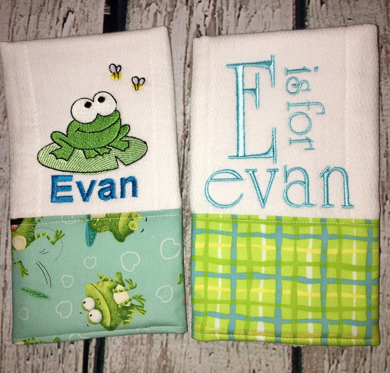Baby Boy Burp Cloth Set Baby Boy Frog Burp Baby Boy Gift - Etsy