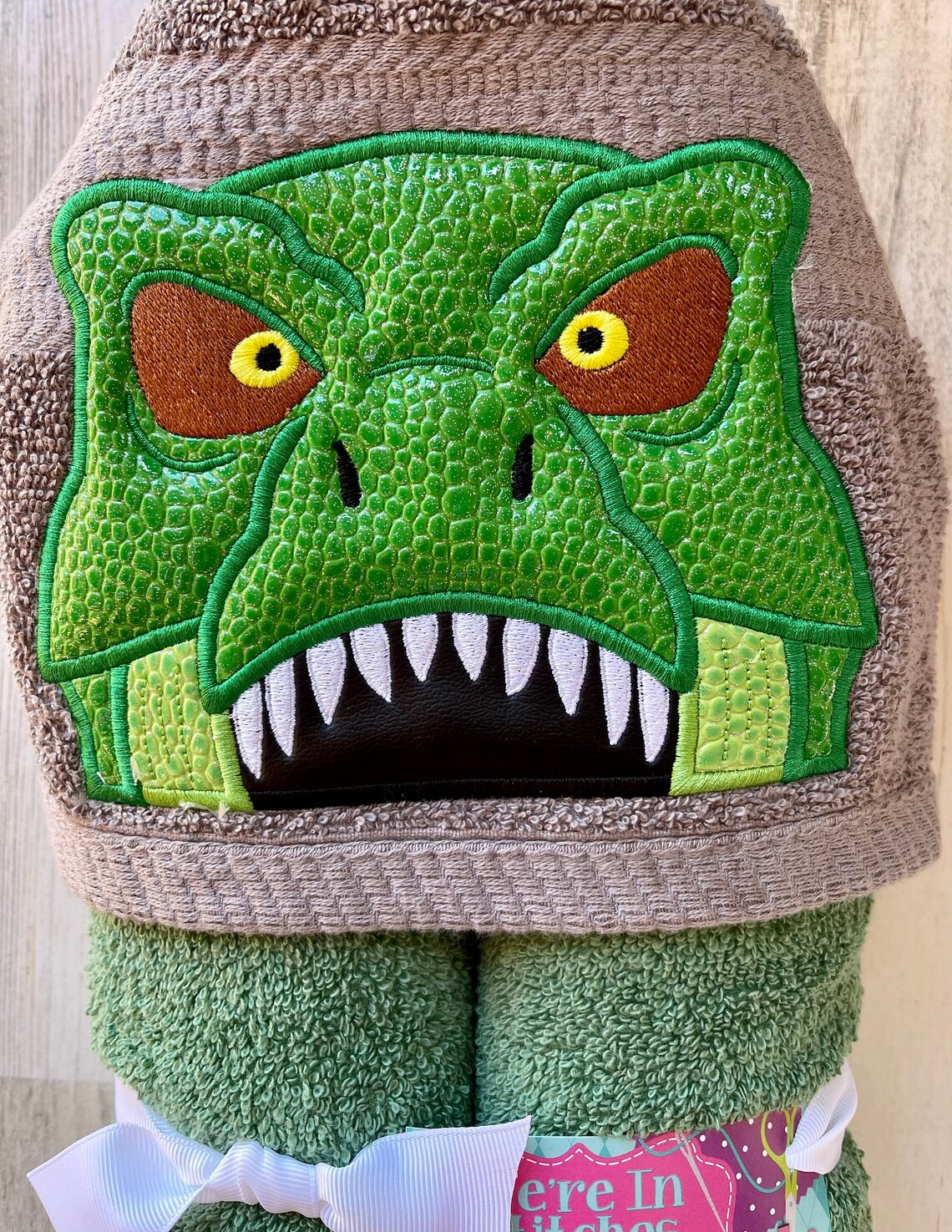 T-rex Hooded Towel T-rex Towel Dinosaur Towel Dino Hooded - Etsy