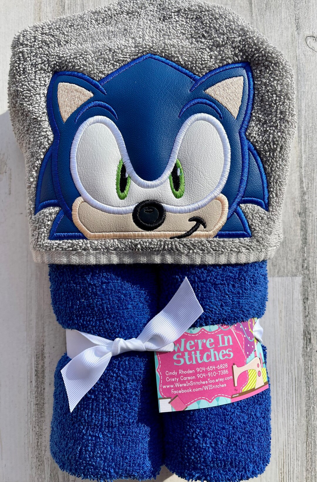 Sonic Hooded Towel, Sonic Hooded Towel, Pool Towel, Beach Towel, Bath ...