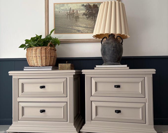 Neutral Pine Nightstands Painted and Refinished! - Etsy