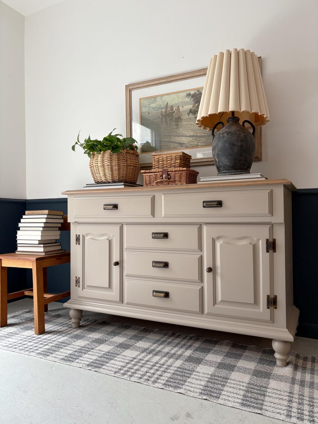 Vintage Taupe Maple Cottagecore Buffet Painted and Refinished! - Etsy