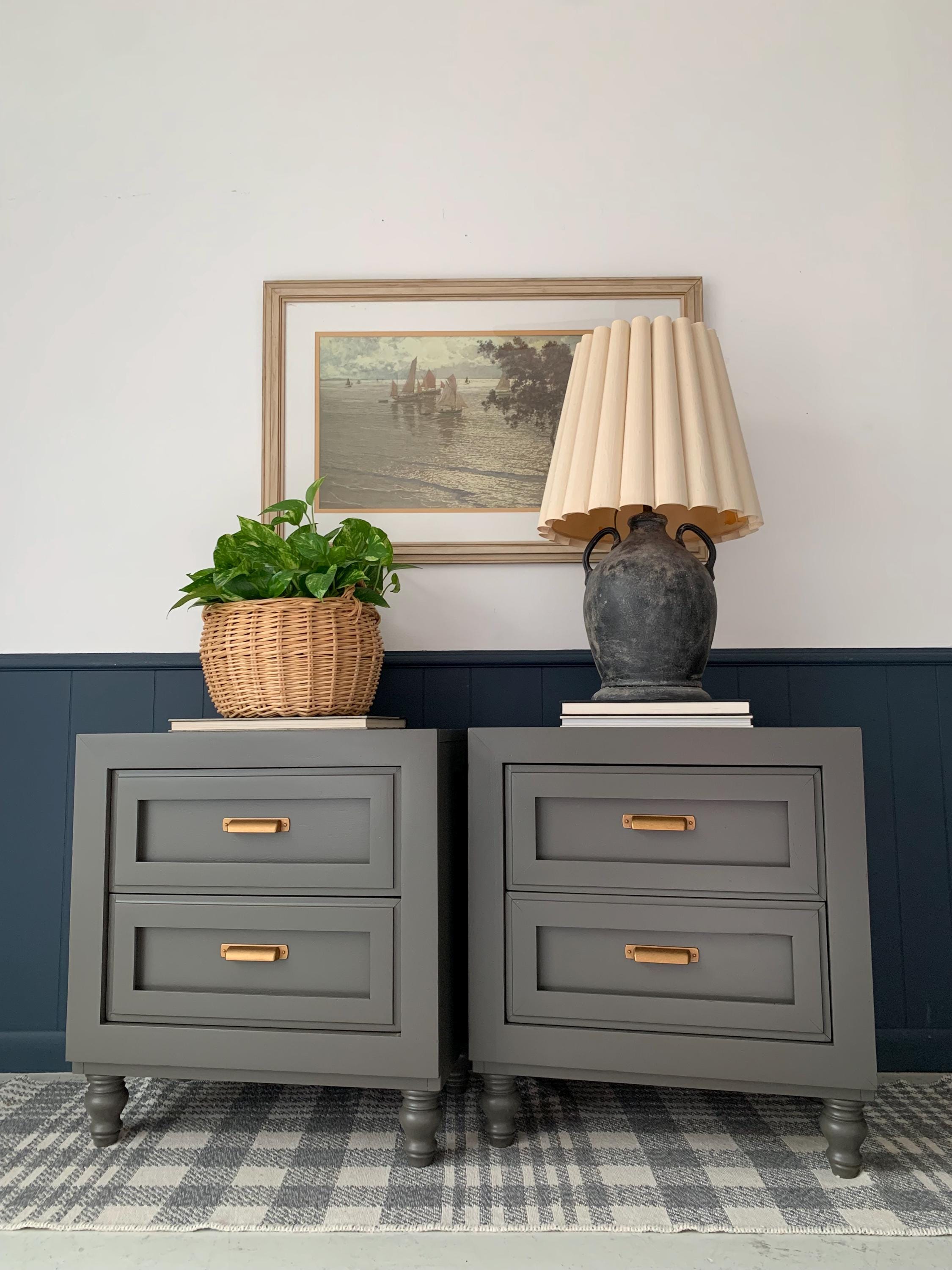 SOLD! SOLD! Vintage Pair of Nightstands Painted and Refinished! - Etsy