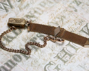 Antique 10k Gold Filled or Rolled Gold Watch Chain With Fob | Etsy