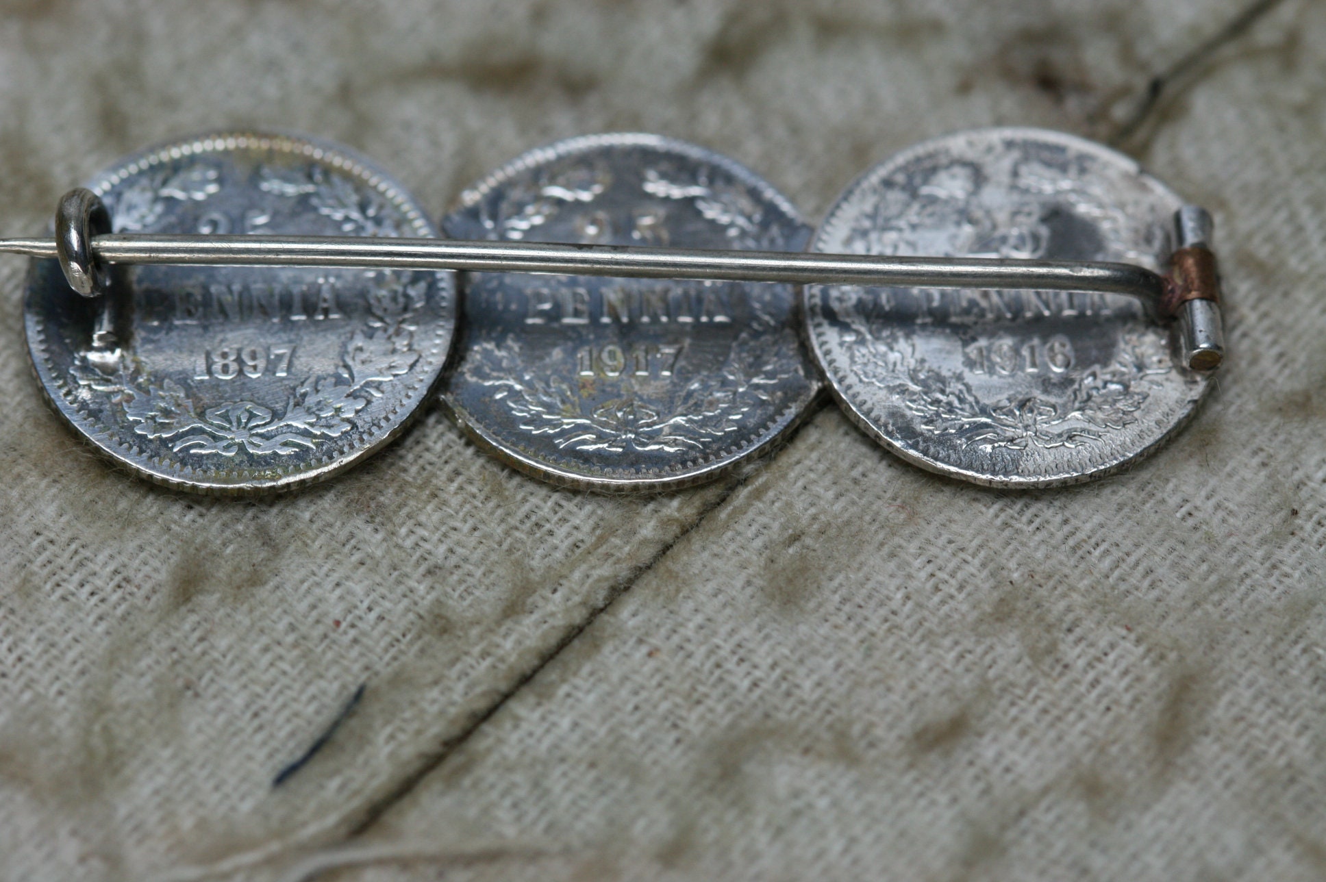 Antique Silver 25 Pennia Coin Par Bin - Finland - Etsy