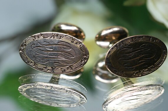 Cuff Links Vintage GF Bean Back Cuff Links | Etsy