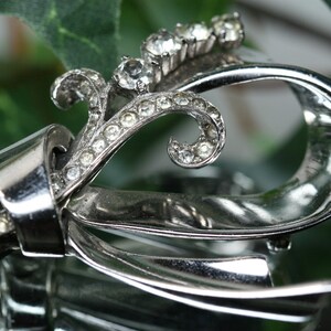 Brooch- Vintage Sterling and Glass Stone Bow Brooch - Etsy