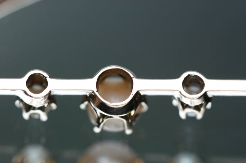 Vintage 14k YG and Pearl Bar Pin - Etsy