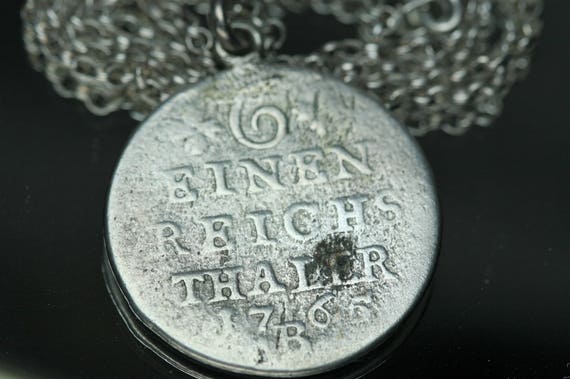 Antique 1765 Coin Pendant - Silver - Gem