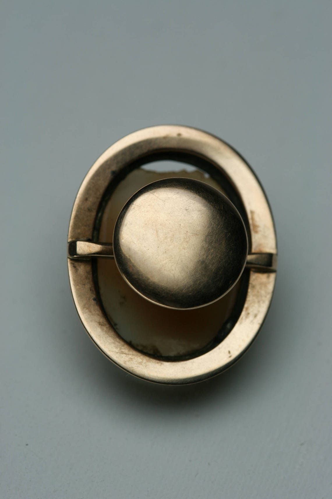 Antique 14k and Shell Cameo Collar Button - Single - Etsy