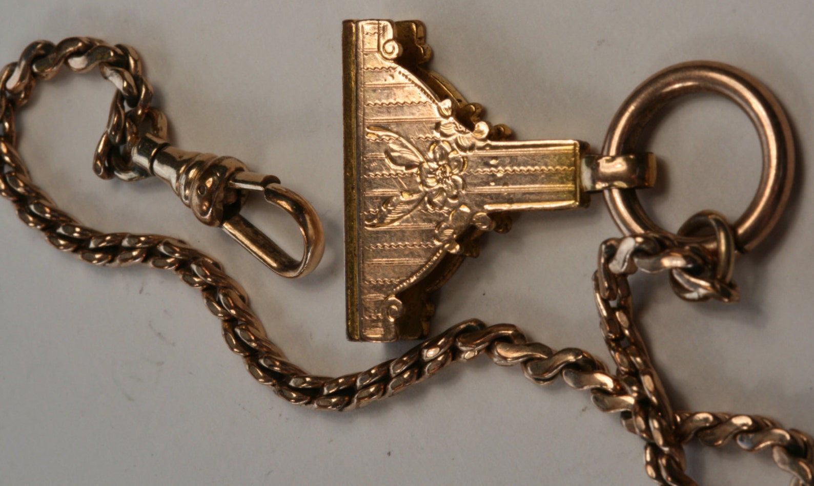 Antique 10k Gold Filled or Rolled Gold Watch Chain With Fob - Etsy