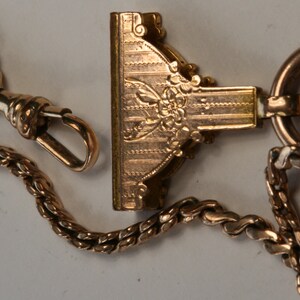Antique 10k Gold Filled or Rolled Gold Watch Chain With Fob - Etsy